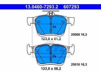 DISK PL. ZAD. VW/AUDI GOLF VII/ A3 12+ ate