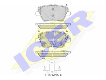 DISK PLOCICE HYUNDAI I30 16-17 ZAD.