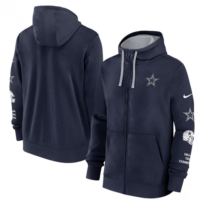 Dallas Cowboys Nike Cotton Full-Zip Fleece duks sa kapuljačom