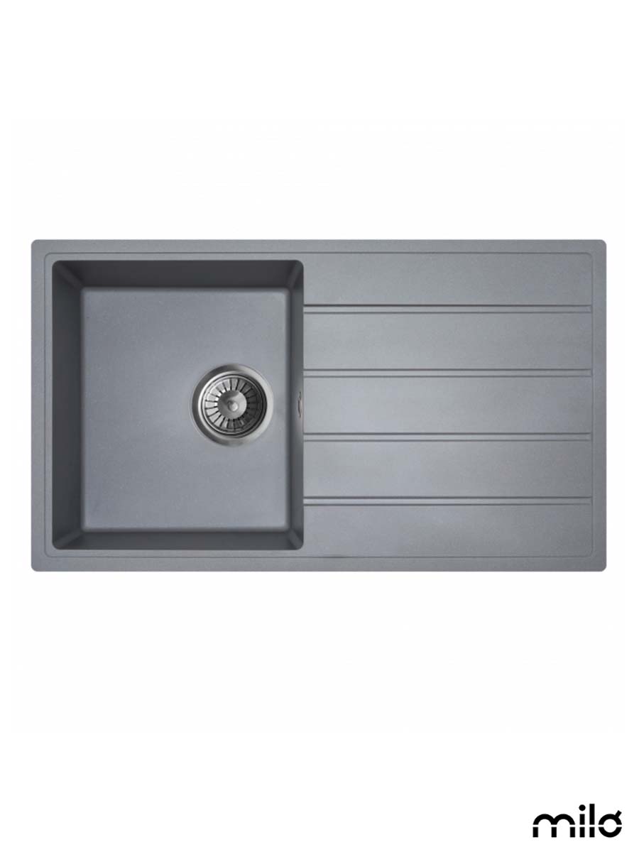 Granitna sudopera Milo Metro 76x44cm Diamond grey ø90