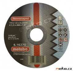 Rezna ploča 115x1x22.23 INOX Novorapid Metabo(3285)
[616270000]