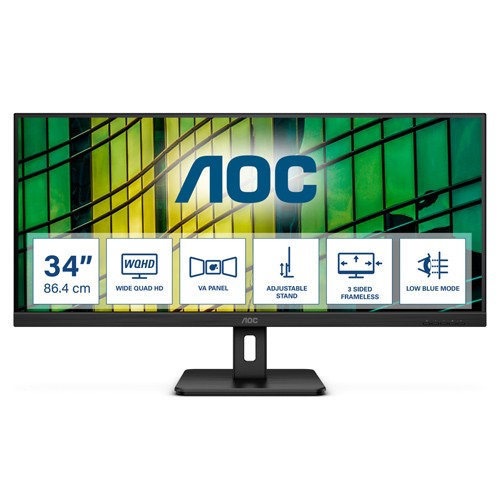 AOC 34″ UWQHD 100Hz Ultra Wide Monitor | U34E2M