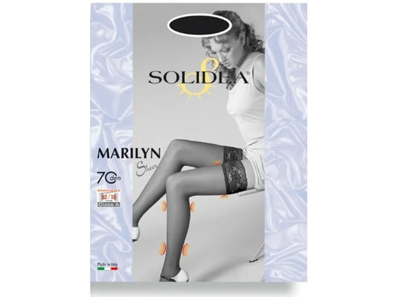 Solidea marilyn 70 Car.pr nero 4.mat čarape bez podvezica od 70 den