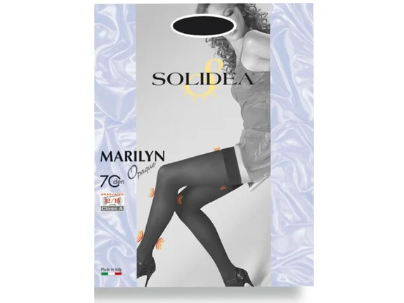 Solidea marilyn 70 c.mat nero 3,mat čarape bez podvezica od 70 den