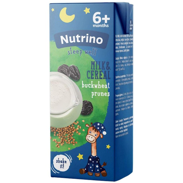 Nutrino kašica mlekce heljda suva šljiva 200ml nutrino