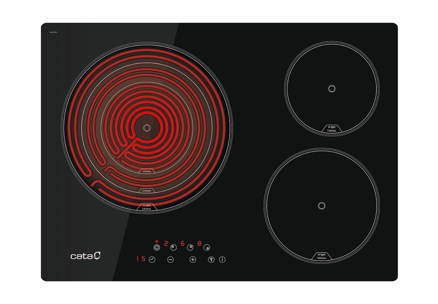 CATA TT 5003 staklokeramička ploča dimenzija 600x435mm