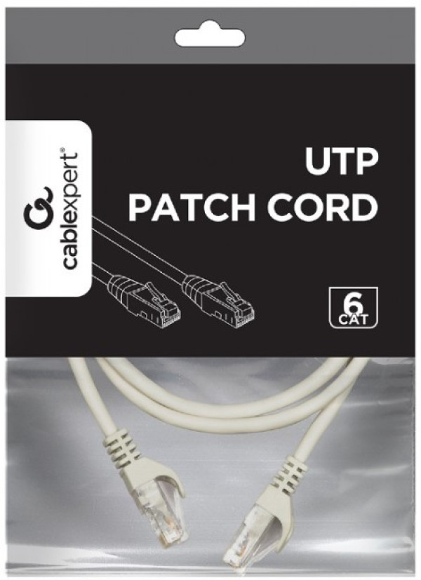 PP6U-CU-1.5M Gembird Mrezni kabl, CAT6 BAKARNI UTP Patch cord 1.5m grey