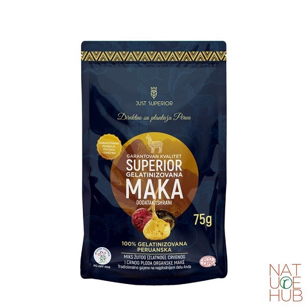 Gelatinizovana organska maka u prahu -Peru 75g Just Superior