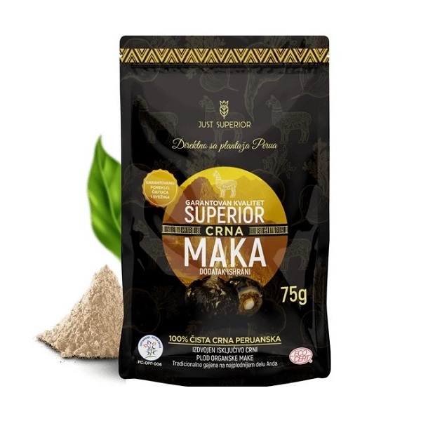 Crna Maka u prahu organska Peru 75g Just Superior