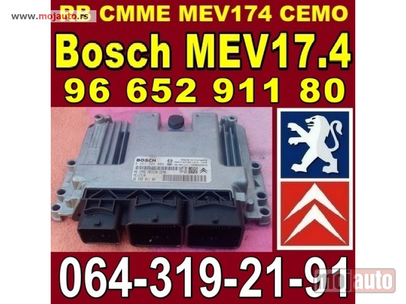 KOMPJUTER MEV17,4 Bosch 0261S04009 Pežo 308 1.6 16V Peugeot 9665291180