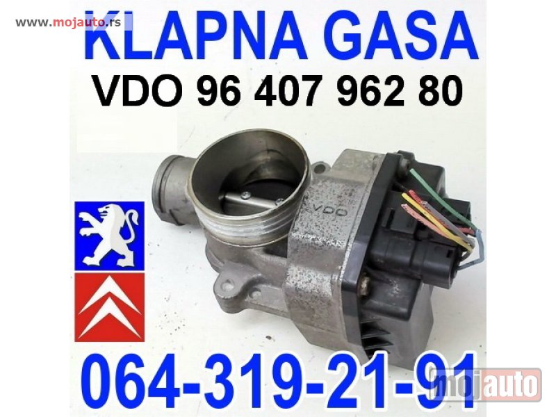KLAPNA GASA VDO 96 407 962 80 Pežo Peugeot Citroen