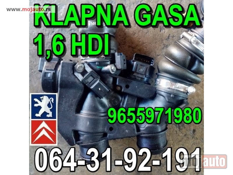 KLAPNA GASA 1,6 HDI Pežo Citroen 9655971980 Peugeot