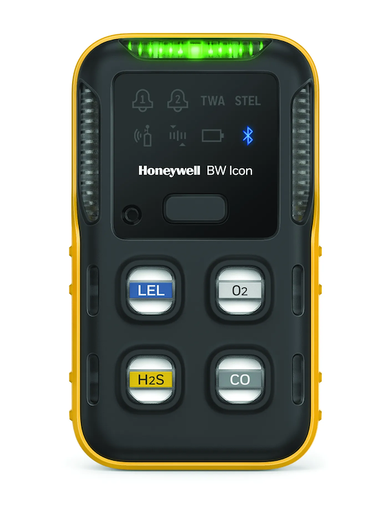 Honeywell BW - Icon multi-gasni detektor LEL%(IR), O2, H2S, CO, žuti, sa 2-godišnjim vekom trajanja