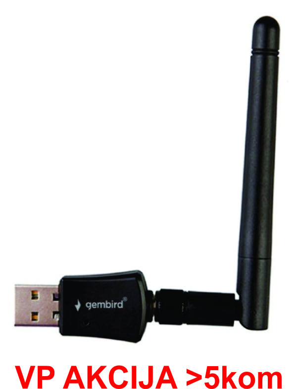 WNP-UA300P-02 **Gembird High power USB wireless adapter 300N, detachable antena, RF pwr <20dBm (676)