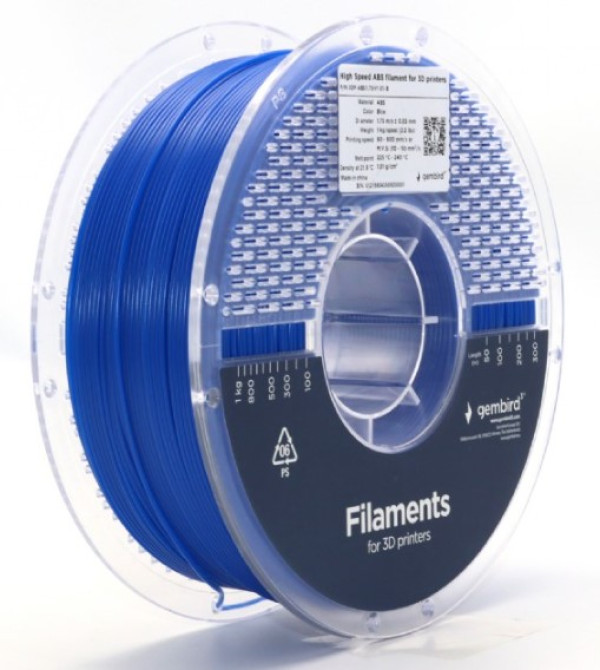 3DP-ABS1.75HY-01-B ABS filament velike brzine za 3D stampac 1.75mm, kotur 1KG BLUE