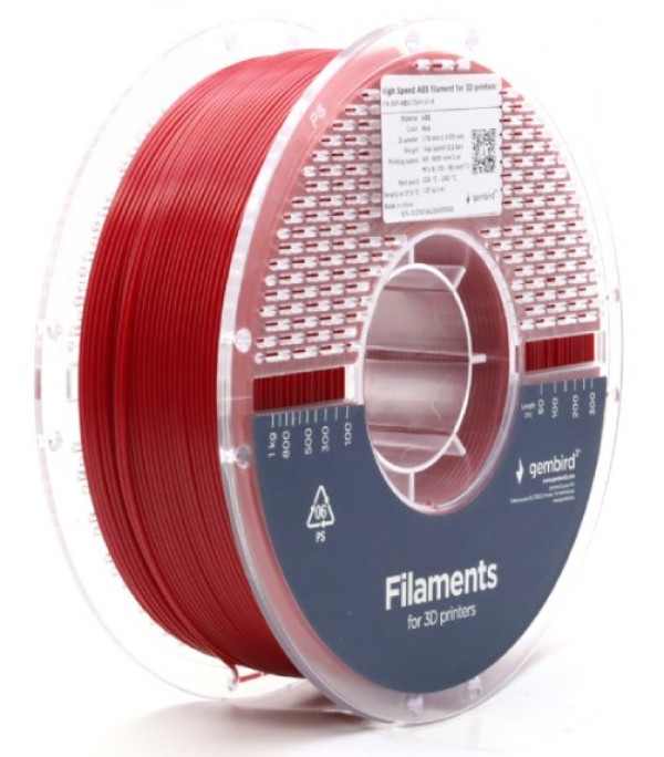 3DP-ABS1.75HY-01-R ABS filament velike brzine za 3D stampac 1.75mm, kotur 1KG RED