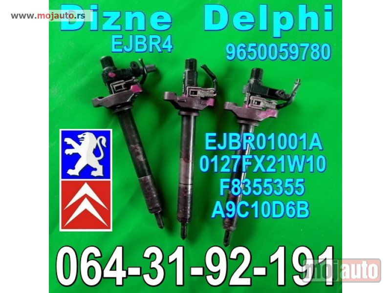 Dizne Delphi 9650059780 Pežo EJBR4 Peugeot Citroen