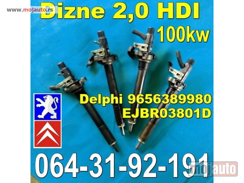 Dizne 2,0 HDI Delphi 9656389980 Pežo EJBR03801D Peugeot Citroen