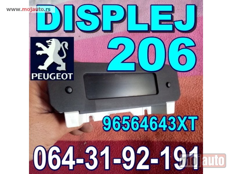 DISPLEJ 96564643XT Pežo 206 Peugeot