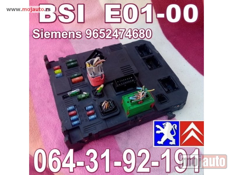 BSI E01-00 Siemens 9652474680 Pežo Citroen Peugeot