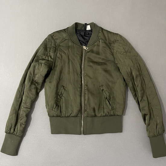 H&M bomber maslinasta jakna 34