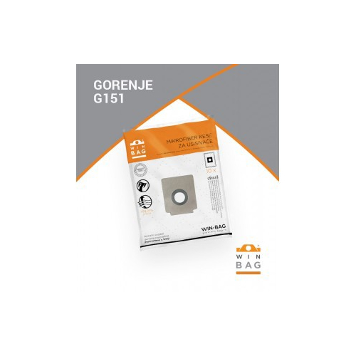 Jednokratna mikrofiber kesa za usisivače Gorenje "Tip GB1" 5/1+motor filter G151-5F