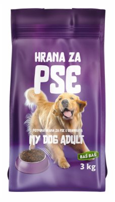 HRANA ZA PSE GRANULE ADULT BAŠ BAŠ 3KG
HRANA ZA PSE GRANULE ADULT BAŠ BAŠ 3KG