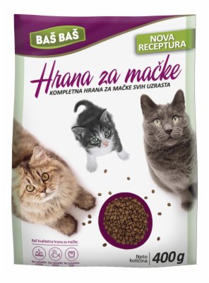 HRANA ZA MAČKE GRANULE BAŠ BAŠ 400G
HRANA ZA MAČKE GRANULE BAŠ BAŠ 400G