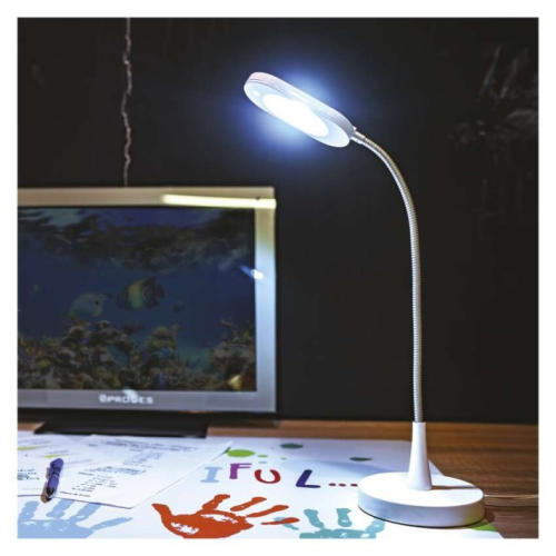 Stona lampa LED bela Emos Z7523W