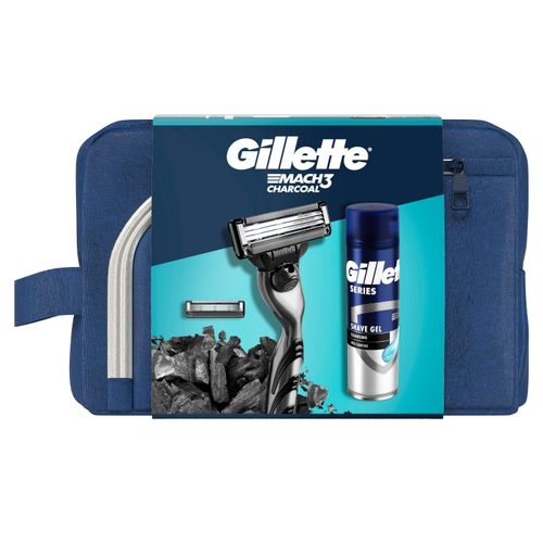 Gillette Mach 3 Charcoal torbica poklon set za muškarce