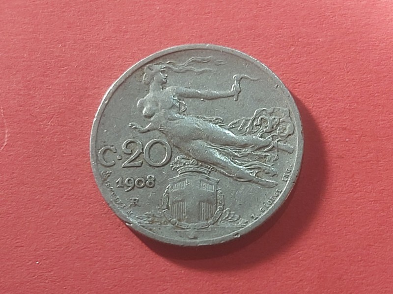 Italija - 20 cent 1908 god