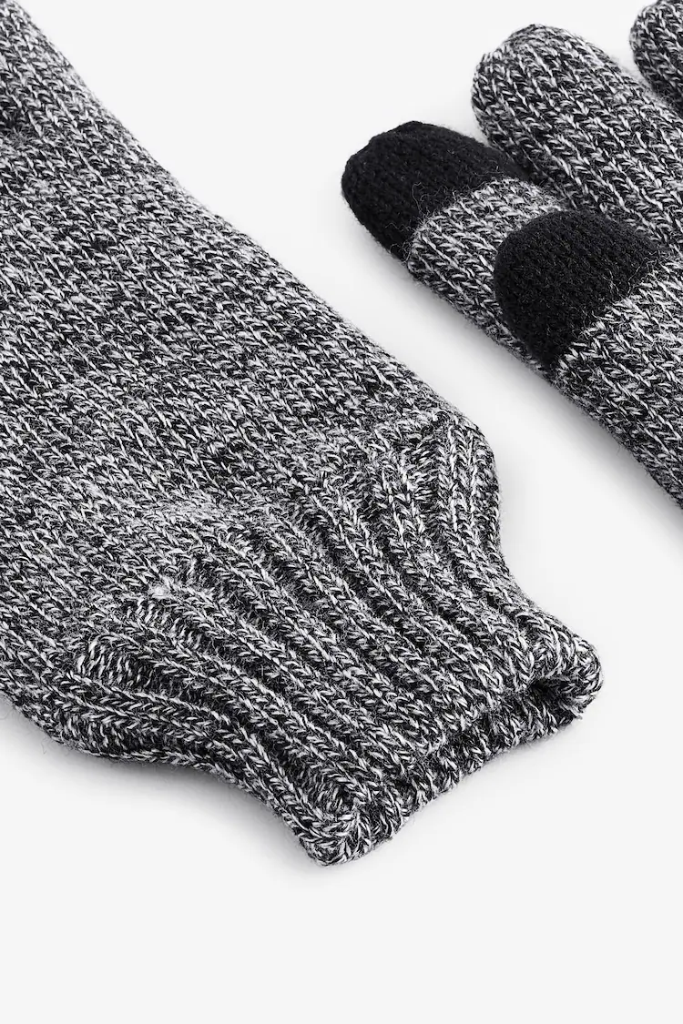 Grey Thinsulate Knitted Gloves