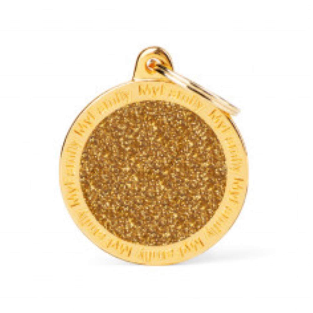 BIG CIRCLE GLITTER GOLD