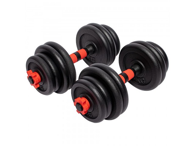 GORILLA SPORTS Set od 2 podesive bučice od livenog gvožđa 25 mm (30 kg)