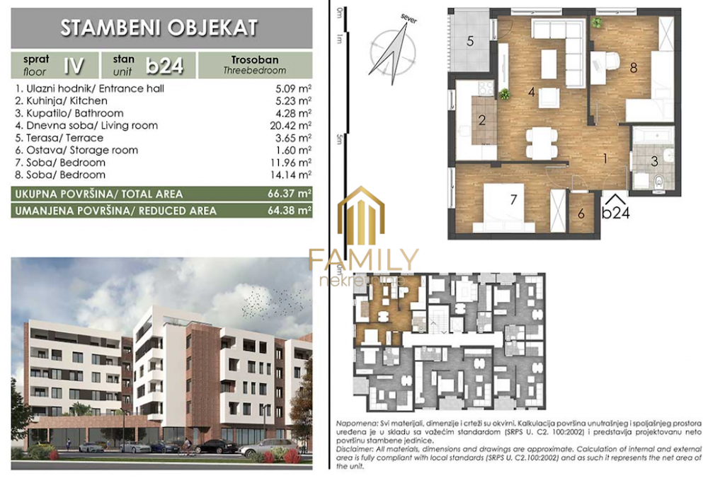 Prodaja trosobnog stana 64m² – Savršen za porodice!