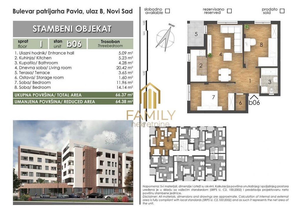 Novoizgrađeni trosoban stan 64m² – Vaš idealan dom!