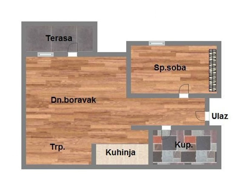 - PODBARA - 46m2 - Dvosoban stan u izgradnji -