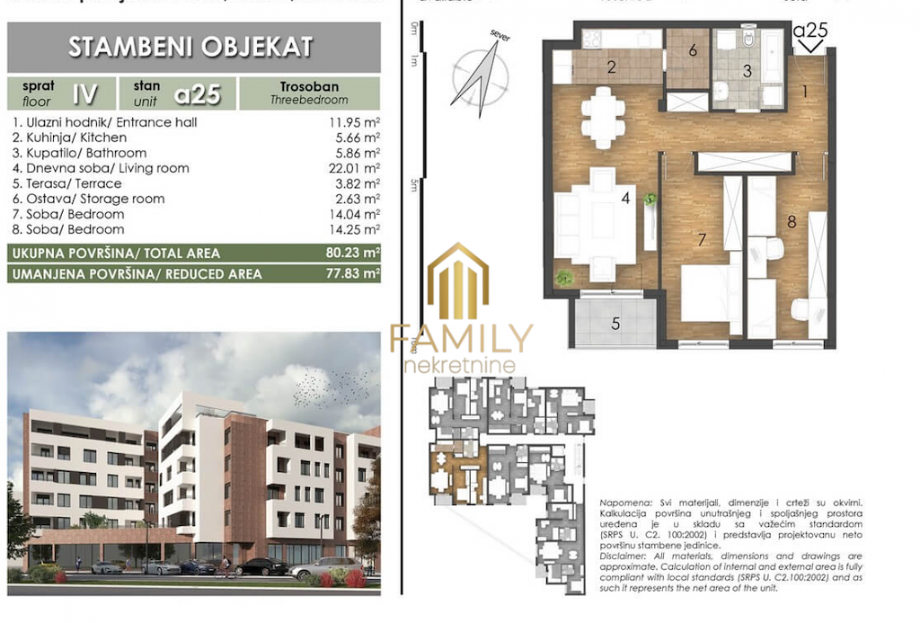 Prodaja trosobnog stana – 78m², useljivo 2025. godine!