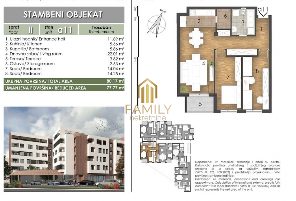 Prodaja trosobnog stana – 78m², useljivo 2025. godine!