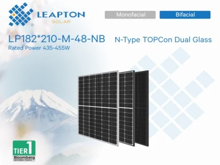 Leapton 450W BF N Tip 1100mm silver frame PV modul ( LP182210M48NB-SF-L )