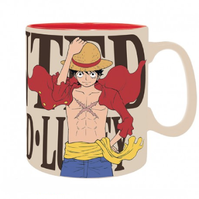 Šolja - One Piece, Luffy and Wanted, 460 ml