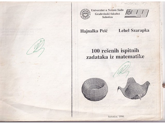 100 REŠENIH ISPITNIH ZADATAKA IZ MATEMATIKE