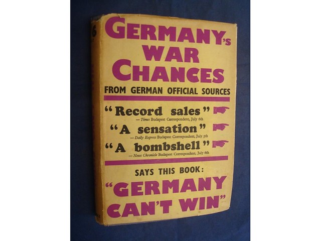 Germanys̓ war chances as pictured in German official