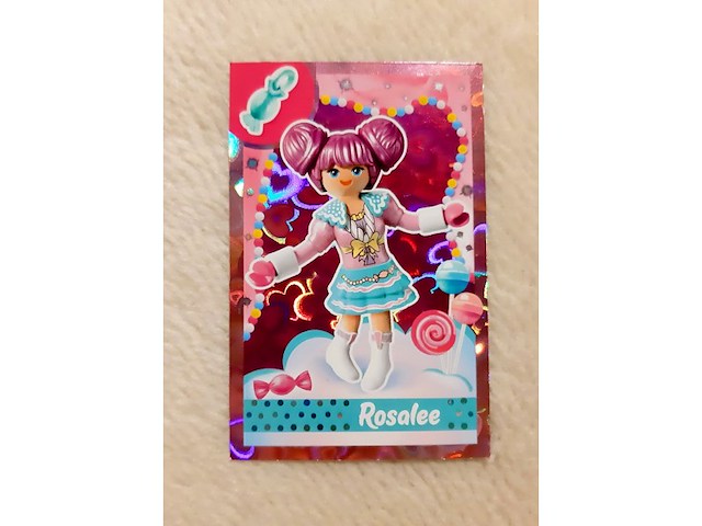 Kartica Playmobil ✨ Rosalee ✨ Candy World Trading Card