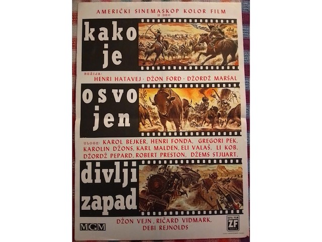 plakat KAKO JE OSVOJEN DIVLJI ZAPAD II deo (John Wayne)