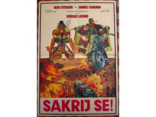 plakat SAKRIJ SE! (Sergio Leone)