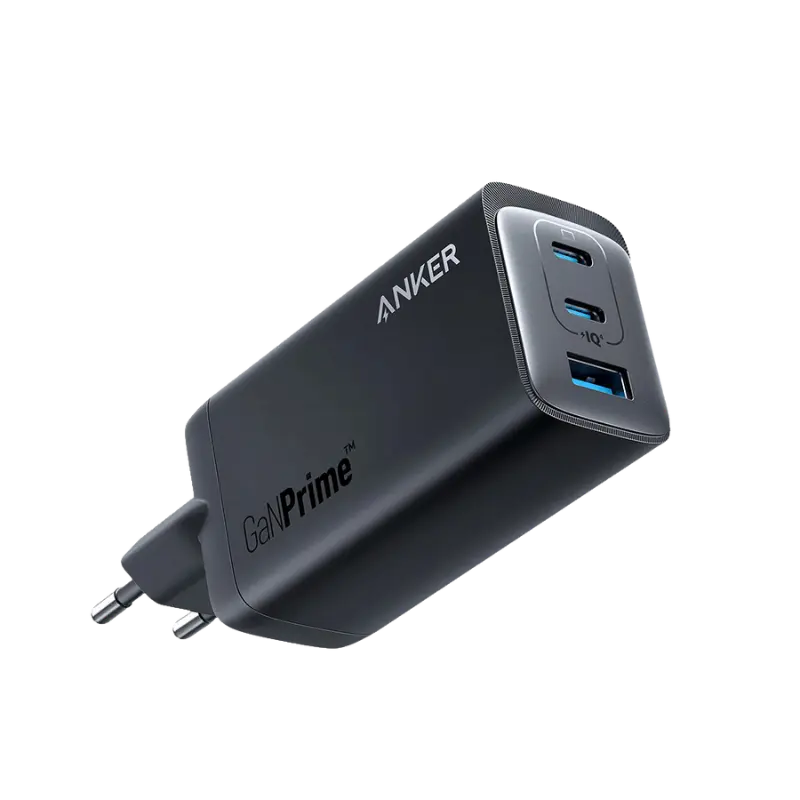 ANKER Kućni Punjač 737 bez kabla od 120W USB-A/USB-C, Crni