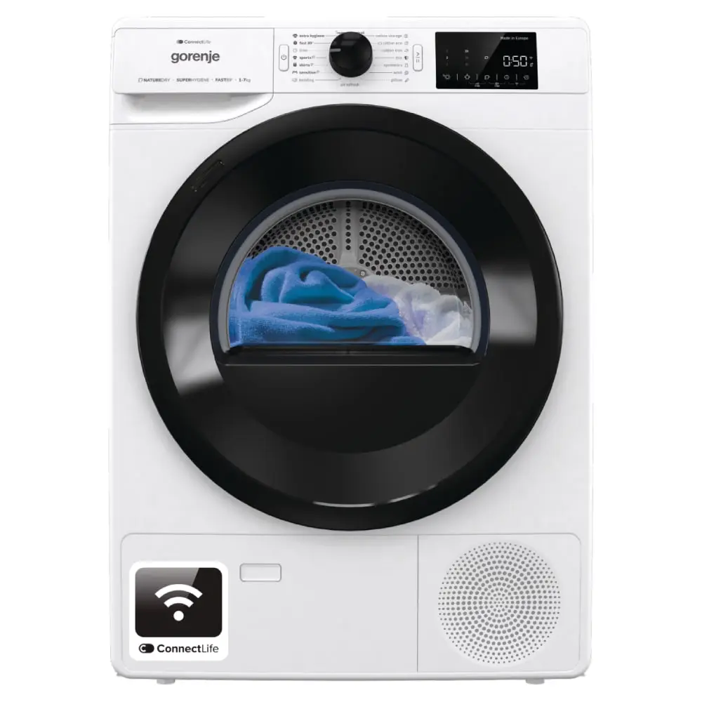 Gorenje DPNE72/GNWIFI Mašina za sušenje veša, 7kg, Kodenzaciona, Toplotna pumpa, Bela