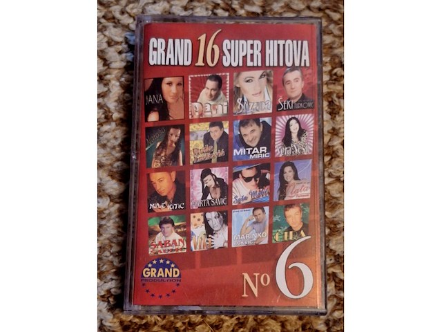 KASETA-GRAND 16 SUPER HITOVA NO:6-ORIGINAL