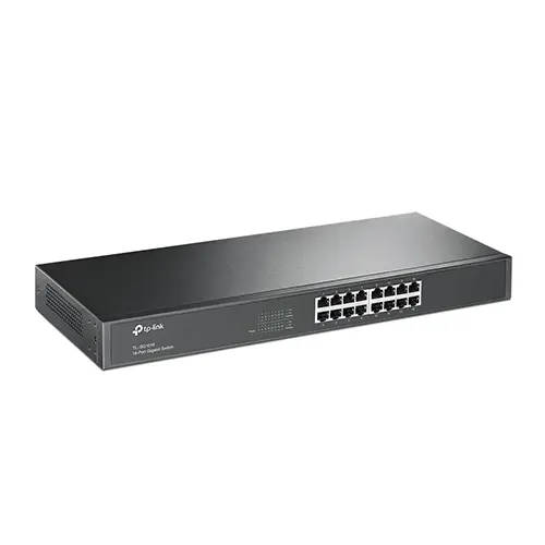 TP-Link Switch TL-SG1016, Gigabit 16xRJ45 10/100/1000Mbps, Metalno kućište, Crni
